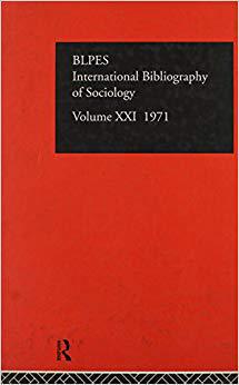 【预售】IBSS: Sociology: 1971 Vol 21