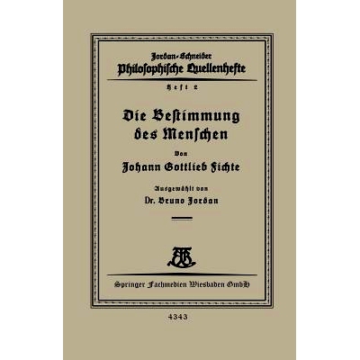 预订 Die Bestimmung des Menschen: 9783663155591