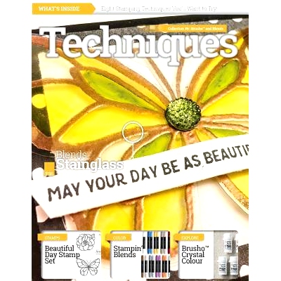 预订 Stamping Techniques Magazine by CraftyPerson: Collection 6 - Stampin’ Blends and Brusho Crystal Colour: 9781718653