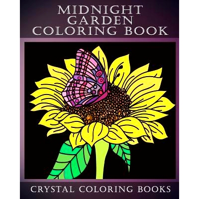 预订 Midnight Garden Coloring Book: 30 Beautifully Hand Drawn Easy Coloring Pages. Each Page Has A Flower Design Printed