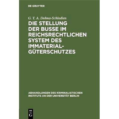 预订 Die Stellung der Buße im reichsrechtlichen System des Immaterialgüterschutzes: 9783111168784