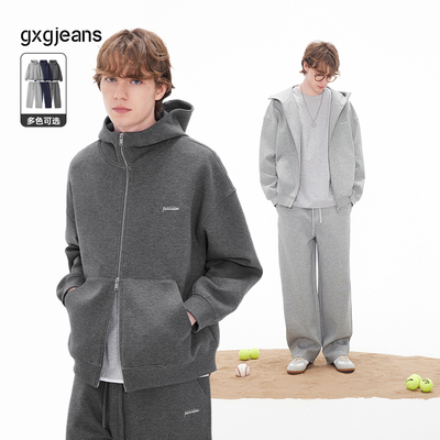 gxgjeans空气棉连帽卫衣外套/宽松卫裤