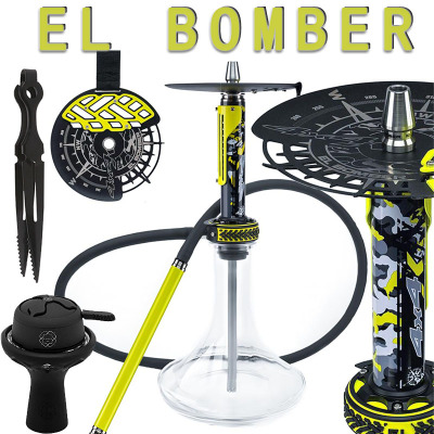阿拉伯同款水烟壶EL BOMBER单管热销赛车迷彩水烟壶套装hookah