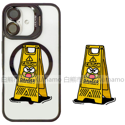 适用iphone17promax苹果17手机壳MagSafe磁吸16镜头支架15透明14大眼蛙25ultra青蛙13洛克比16e卡通保护套12