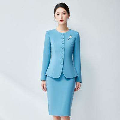小香风女西装职业套装播音主持人