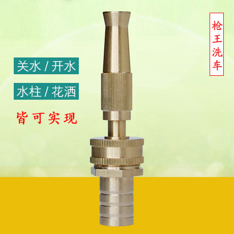 全铜头家用洗车水枪直喷铜水枪刷车水抢花洒枪花园水管用浇花喷头