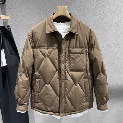 男士翻领轻薄款舒适保暖