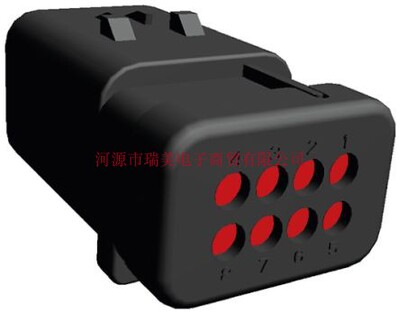 TE泰科电子2行8路汽车连接器红色公外壳776538-1