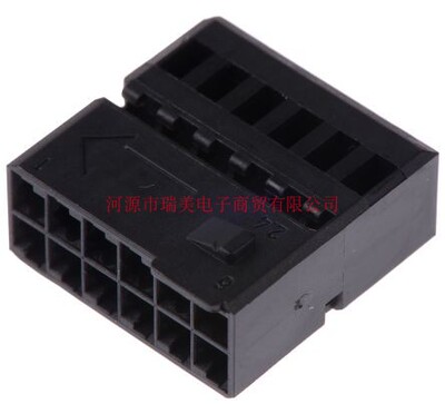 TE汽车连接器2行12路Micro Quadlock电缆安装黑色1394048-1现货