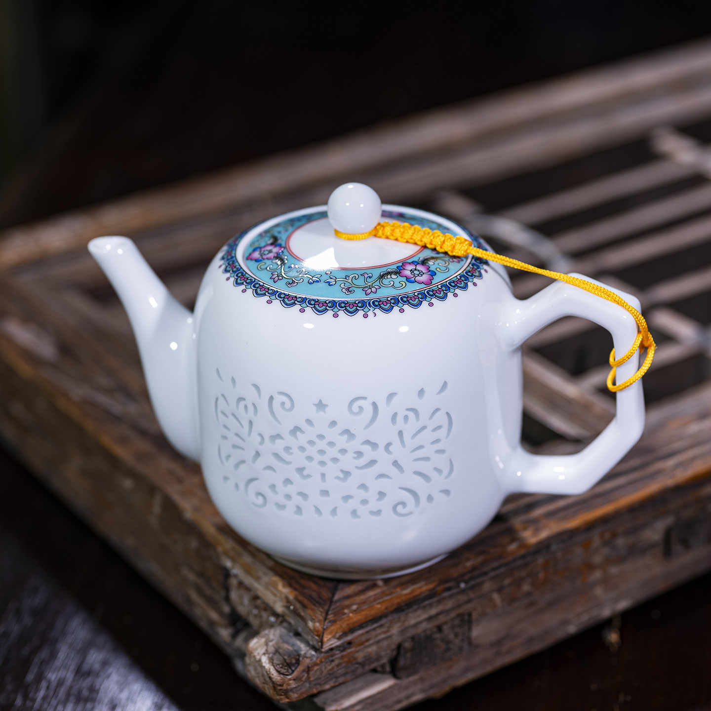 手绘大茶壶陶瓷单壶大号茶具家用大容量泡茶壶青花瓷釉下彩景德镇