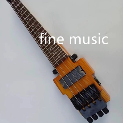 迷你无头贝司原木玫瑰木指板mini headless electric bass guitar