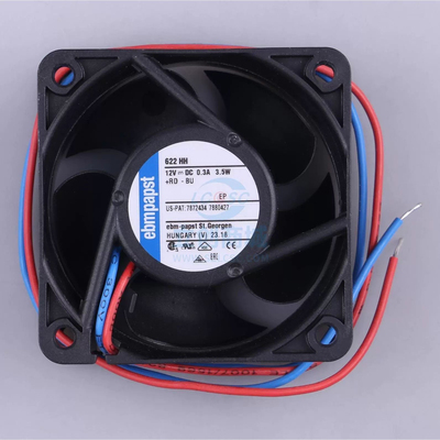 全新原装ebmpapst风机 622HH 6025 12V 0.3A 3.5W变频器 散热风扇