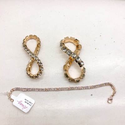 手镯欧美饰品女合金玻璃亮钻