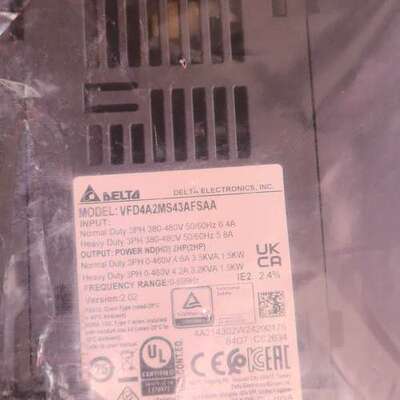 台达变频器VFD4A2MS43AFSAA，三相2HP，没议价
