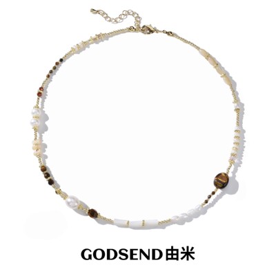 【周深同款】Godsend由米虎眼石天然淡水珍珠项链女锁骨链颈链女