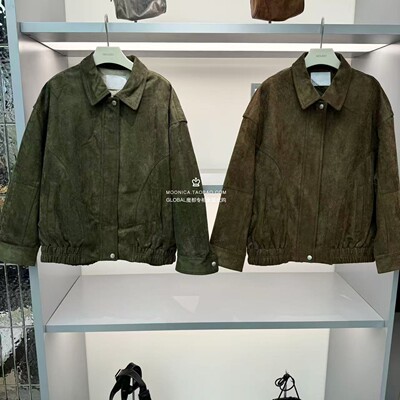 特价MOUSSY26秋冬翻领短外套女