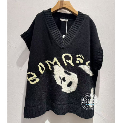 INITIAL国内代购 26春 V领卡通绣花针织背心26STVFMCXX110不退换