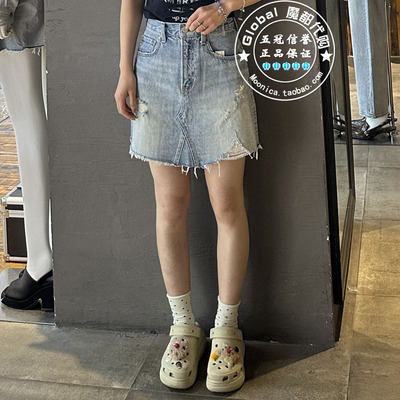 半身裙MOUSSY短款牛仔日系