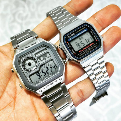 卡西欧男女数显复古经典防水手表