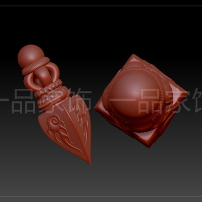 2降魔杵stl雕刻图圆雕图模型文件三维立体精雕图3d打印图