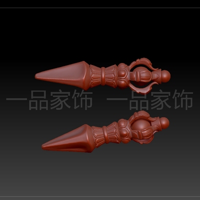 降魔杵尖头stl雕刻图圆雕图模型文件三维立体精雕图3d打印图