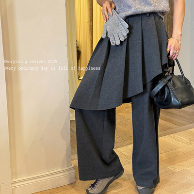 洋气新店REDMEMORY永远为设计感买单 不规则叠层 屁帘西装裤