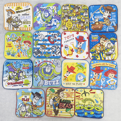 16x16cm卡通全棉儿童方巾毛巾