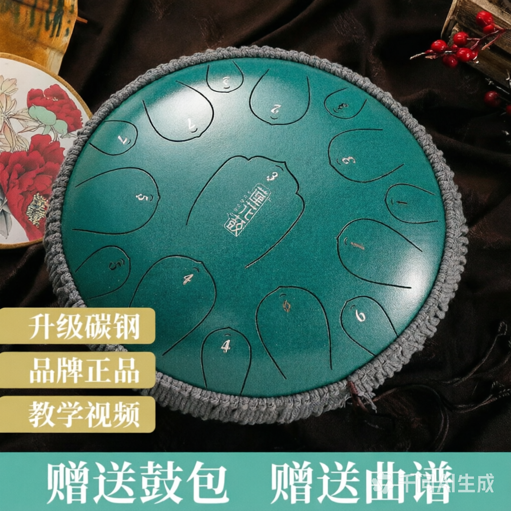 华蜀空灵鼓15音碳钢舌鼓正品无忧鼓初学者专业级手碟色空鼓乐器