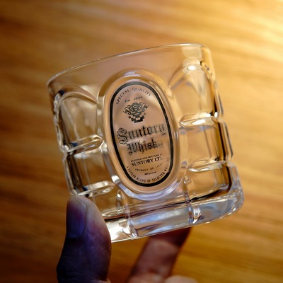 日本SUNTORY 三得利LTD WHISKEY 1899角杯龟甲型玻璃杯威士忌酒杯