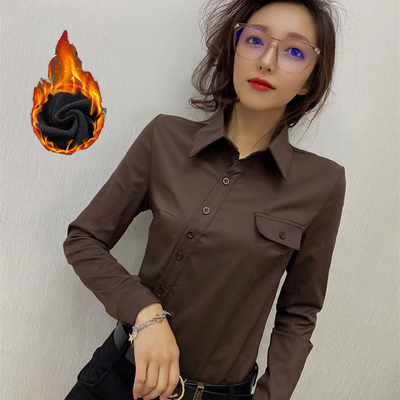 修身韩版长衫长袖弹力棉时尚