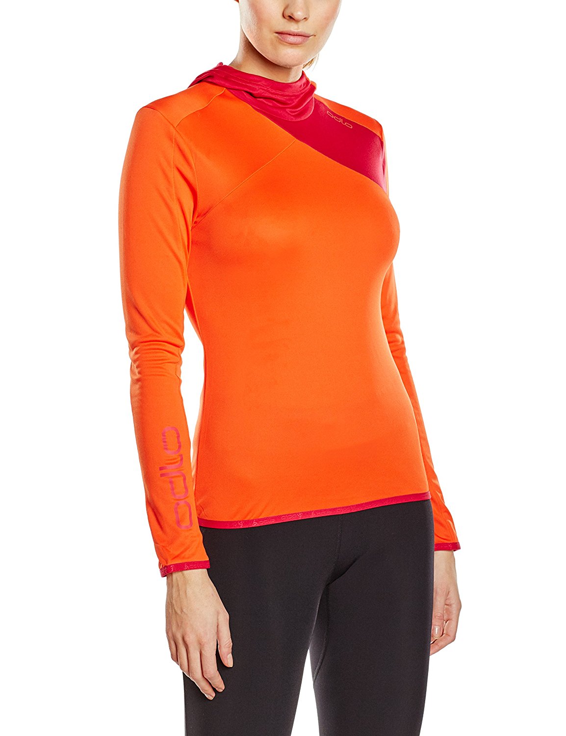 奥递乐轻薄保暖连帽撞色跑步体恤Odlo Cima Tosa Thermo Shirt