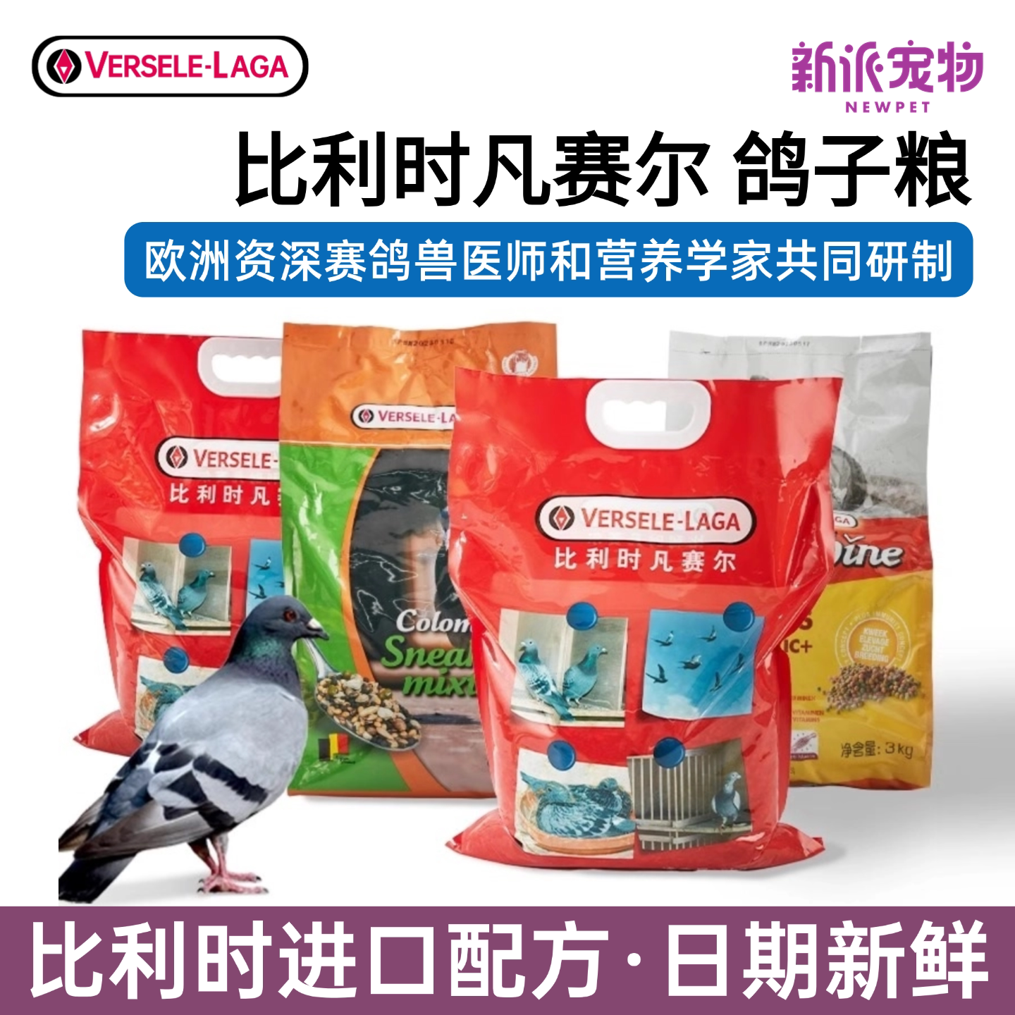 比利时凡赛尔鸽粮魔鬼饲料玉米粒鸽子粮食枭龙赛鸽家鸽幼鸽专用粮