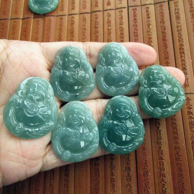 精工款财神爷大吊坠天然翡翠玉A