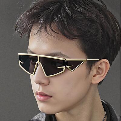 欧美嘻哈复古未来科技感炫酷墨镜