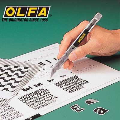 OLFA日本原装进口30度角9mm细致美工刀SAC-1不锈钢美工刀墙纸刀z