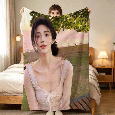 鞠婧祎应援法莱绒来图定制盖毯