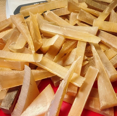 天然西藏牦牛角尖原材料通透玉质