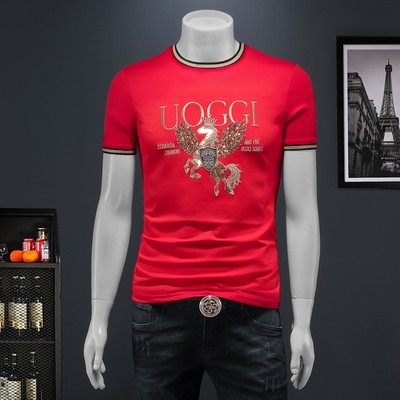 2026夏季新款 IUIUG欧货时尚潮流丝光棉休闲长恤男D320-88012-P75