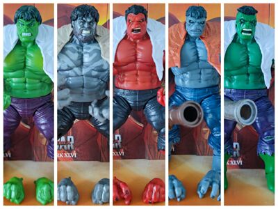 Marvel Legends 漫威80周年 红 灰 绿巨人 浩克 8寸 可动人偶模型