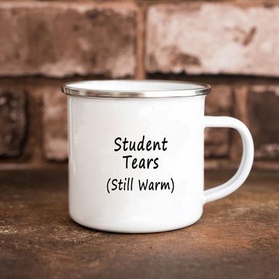 Student tears still warm 老师用搪瓷杯 学校寝室喝水杯子