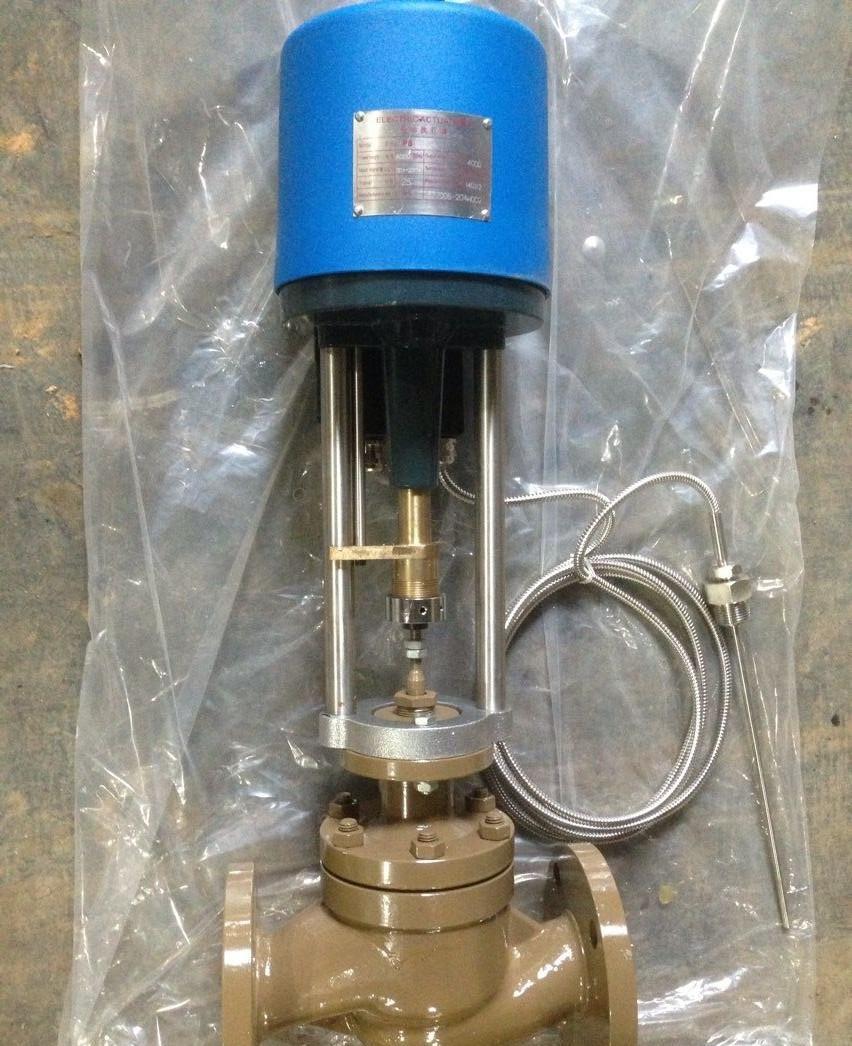 ZZWPE-16C法兰铸钢电动温控调节阀自力式蒸汽温控阀DN25 32 DN50_虎窝淘