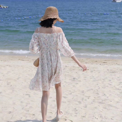 #NOHASHTAG女春夏新款甜美印花长袖连衣裙女A5FA2294/A-2-2-4