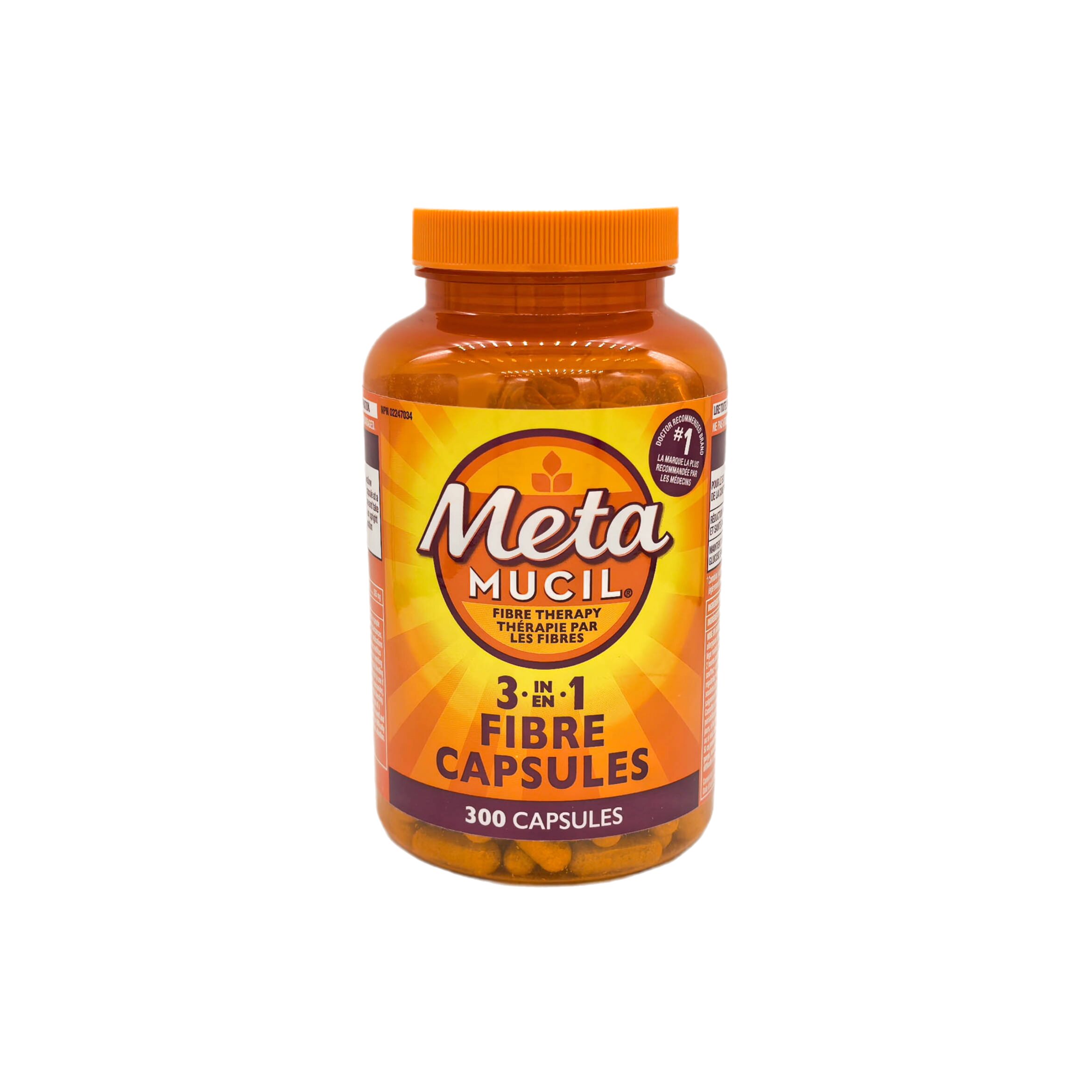 加拿大原装Metamucil美达施膳食纤维胶囊300粒