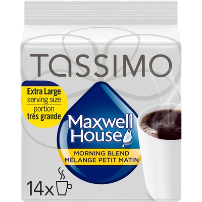 加拿大TASSIMO增量胶囊咖啡MAXWELL轻度烘焙14粒适用博世咖啡机
