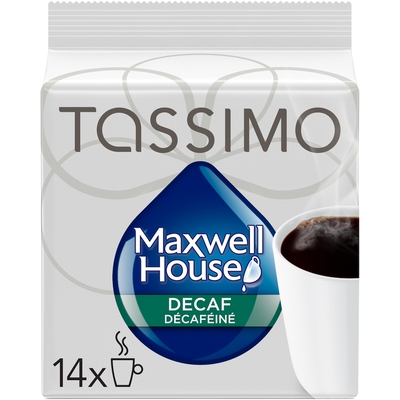 加拿大TASSIMO脱咖啡因胶囊咖啡MAXWELL中度14粒适用博世咖啡