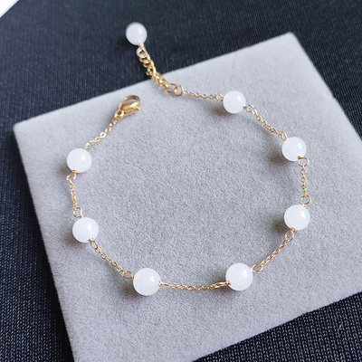 天然A货和田玉小香风手链