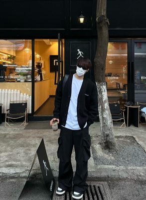 长裤口袋设计量感工装裤