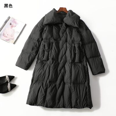 413081 冬长款暗扣长袖羽绒服