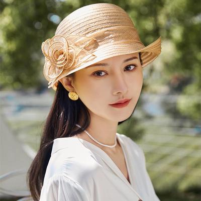 夏天优雅时尚短檐洋气渔夫帽女潮