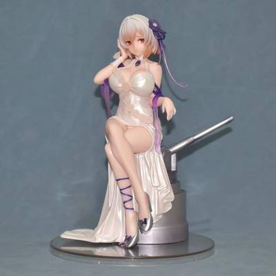 碧蓝航线 二次元 天狼星纯白蔷薇ver.换脸 坐姿礼服 手办摆件模型